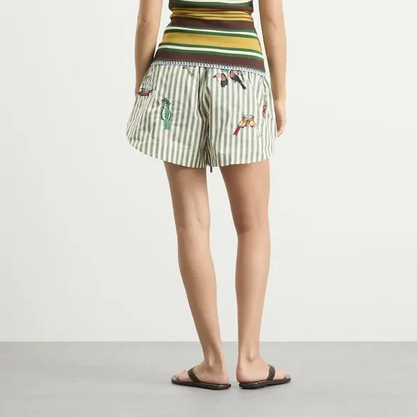 ALEMAIS Bisou Embroidered Shorts
