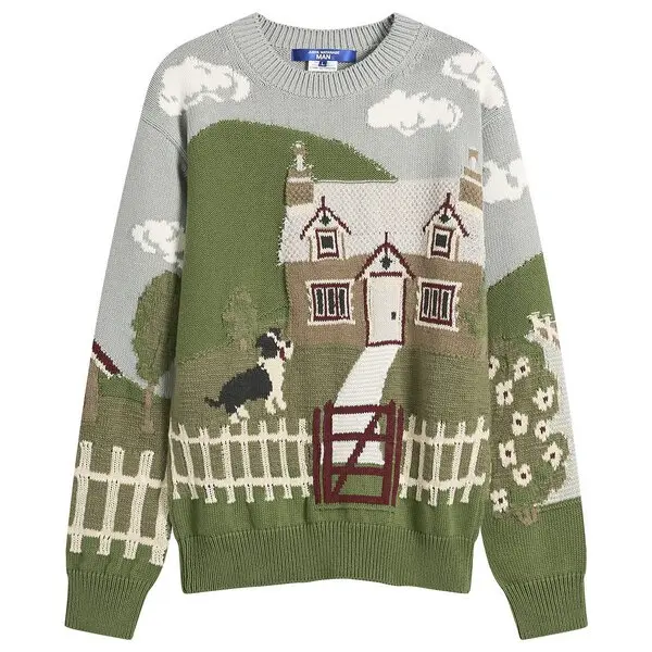 Junya Watanabe Intarsia Jacquard Jumper - Multi