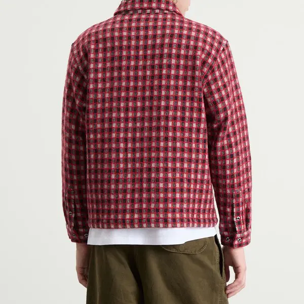 BRAIN DEAD Check Mate Flannel Zip Shirt