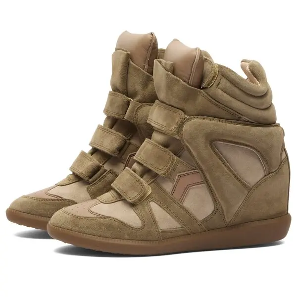 Isabel Marant Étoile Bekett High Top Wedge Sneakers - Brown