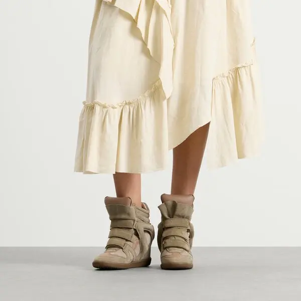 Isabel Marant Étoile Bekett High Top Wedge Sneakers - Brown