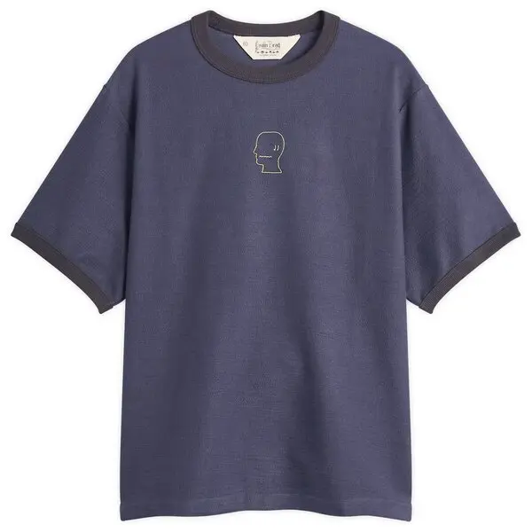 BRAIN DEAD Slubby Ringer T-shirt - Navy