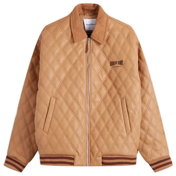 HOUSE OF SUNNY Midcentury Quilt Bomber - Neutral