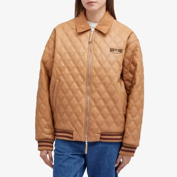 HOUSE OF SUNNY Midcentury Quilted Bomber Jacket