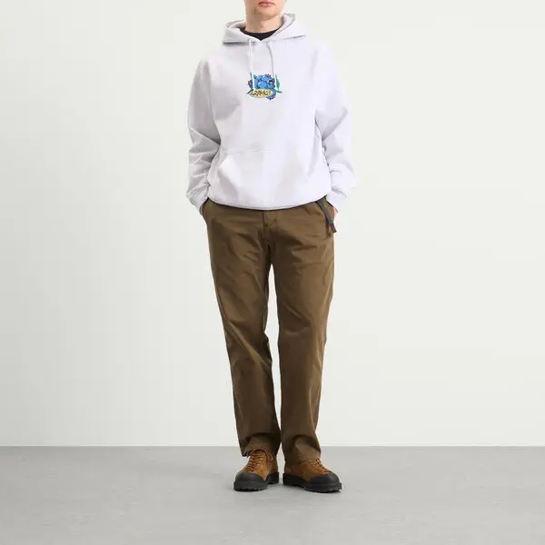 Gramicci Blueberry Print Fleece Back Hoodie - Heather Ash