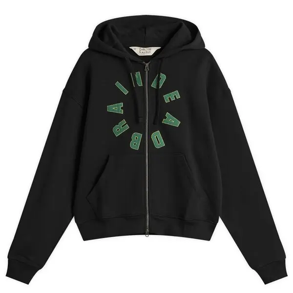 BRAIN DEAD Collegiate Zip Hoodie - Black