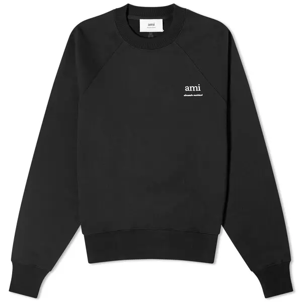 AMI Paris Logo Crew Sweatshirt - Black