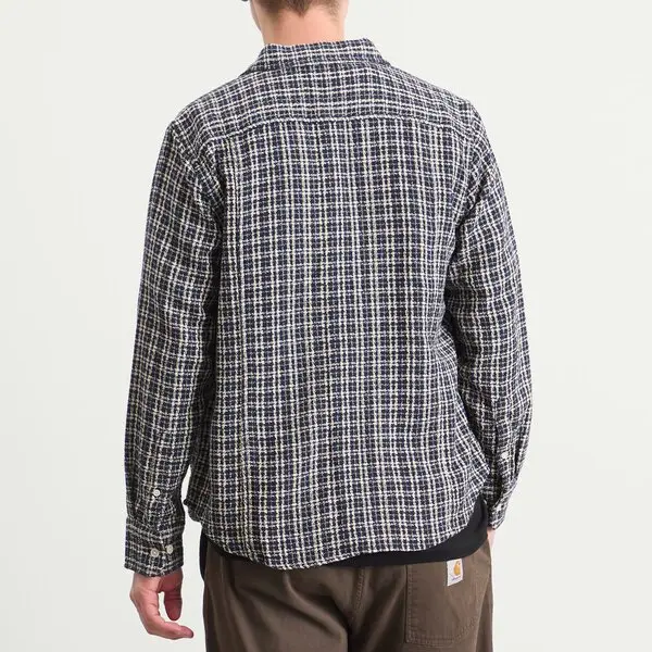 CORRIDOR Reverse Tweed Snow Check Shirt - Blue