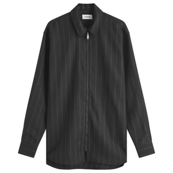 SOULLAND Derry Zip Shirt Jacket - Black