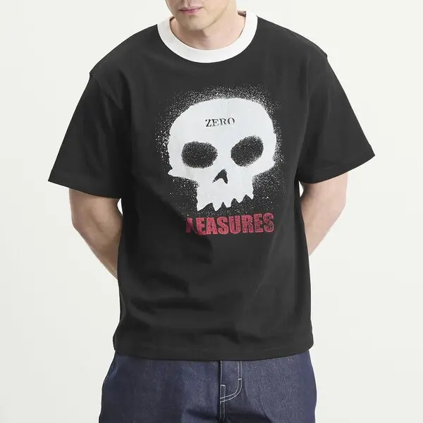 PLEASURES X Zero Single Skull Heavyweight T-shirt