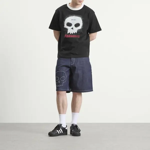 PLEASURES X Zero Single Skull Heavyweight T-shirt