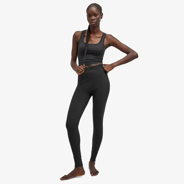 SKIMS Cotton Rib Legging - Soot