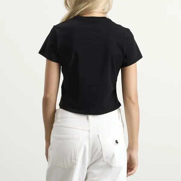 DIME Cursive Denim T-shirt - Black