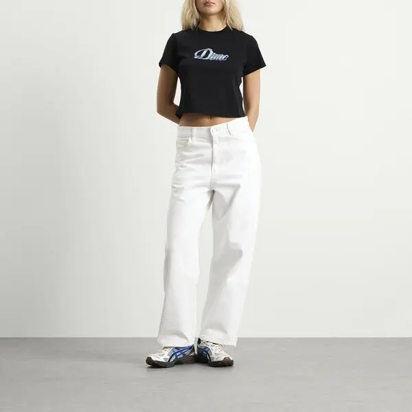 DIME Cursive Denim T-shirt - Black