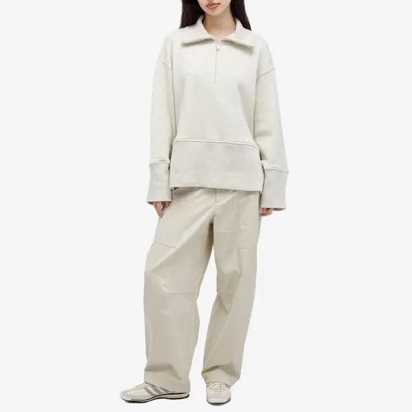 Closed Half Zip Long Sleeve Sweatshirt