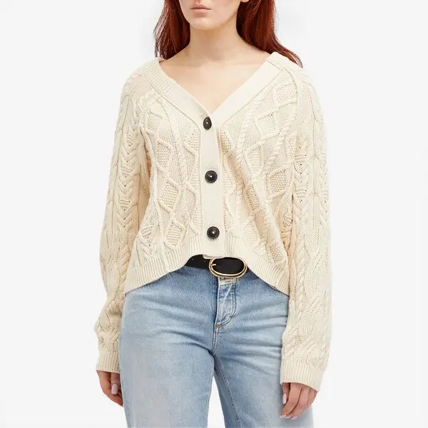 Closed Cable Knit Cardigan