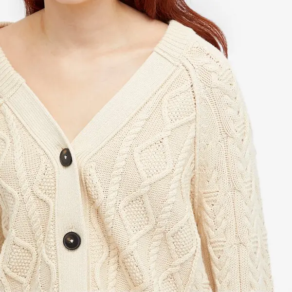 Closed Cable Knit Cardigan
