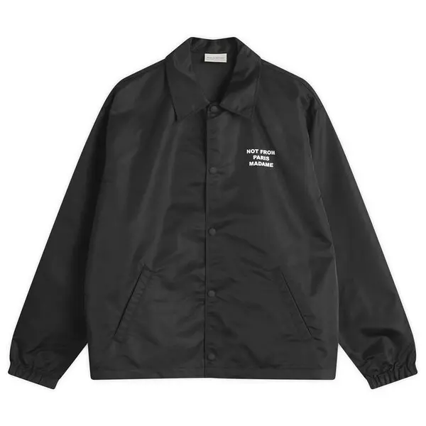 Drole De Monsieur Slogan Coach Jacket - Black