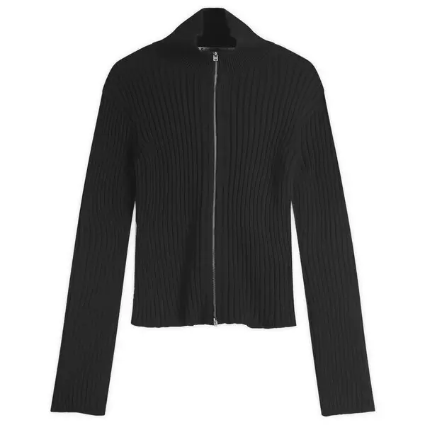 Acne Studios Koton Cotton Core Zip Through - Black