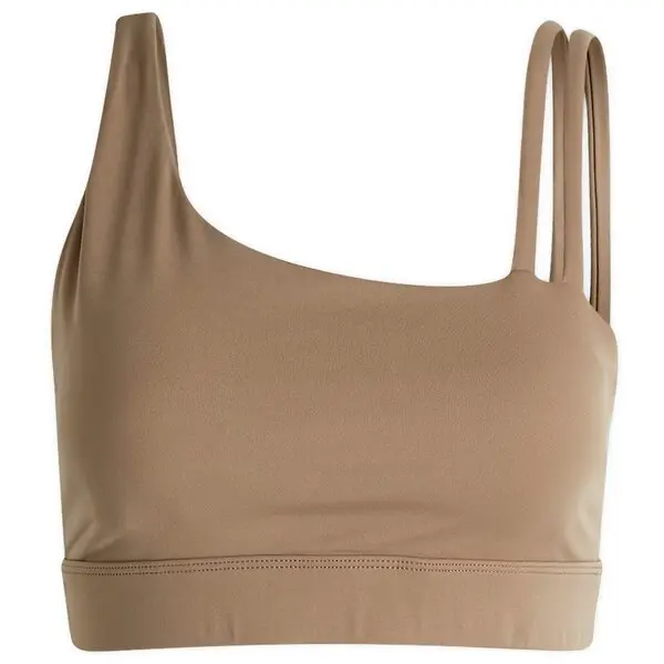 ADANOLA Ultimate Asymmetric Double Strap Bralette - Brown