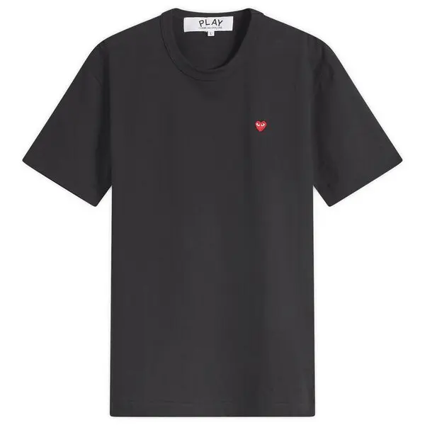 Play Comme Des Garcon Red Heart T-shirt - Black