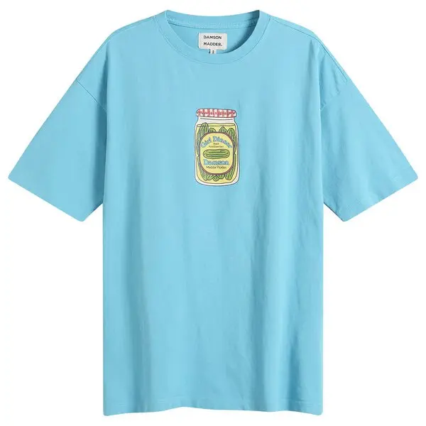 DAMSON MADDER Snack Plate Graphic Tee - Blue