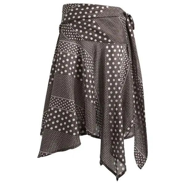 DAMSON MADDER Parker Sash Skirt - Dark Brown