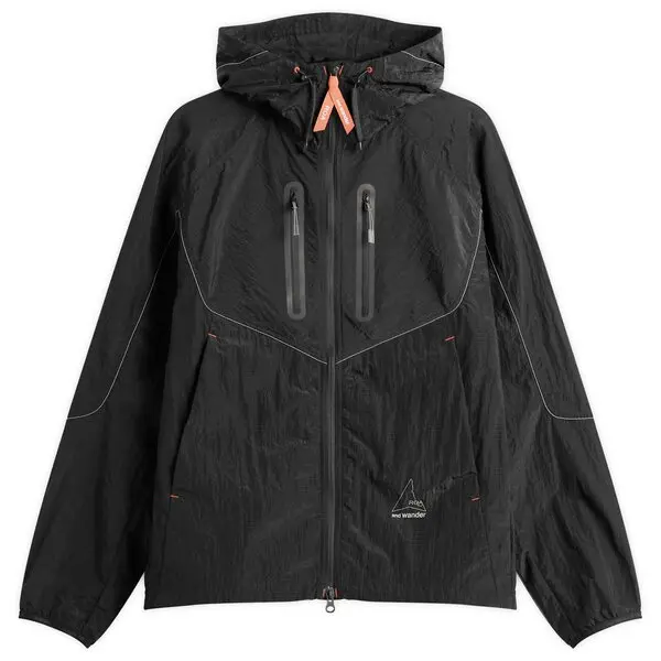 AND WANDER X Roa Ripstop Wind Jacket - Black