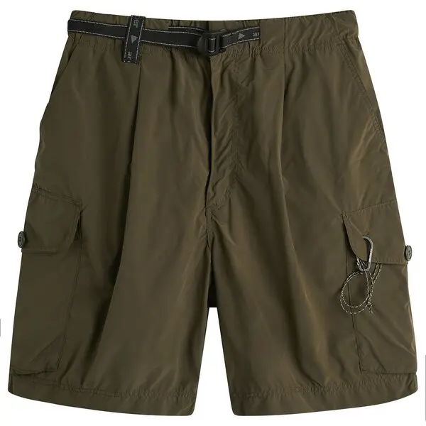 AND WANDER Oversized Cargo Shorts - Khaki