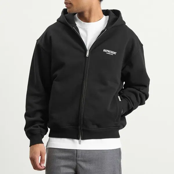 REPRESENT Owners Club Zip Hoodie - Black