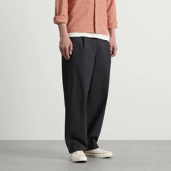 Folk Wide Fit Trouser - Charcoal