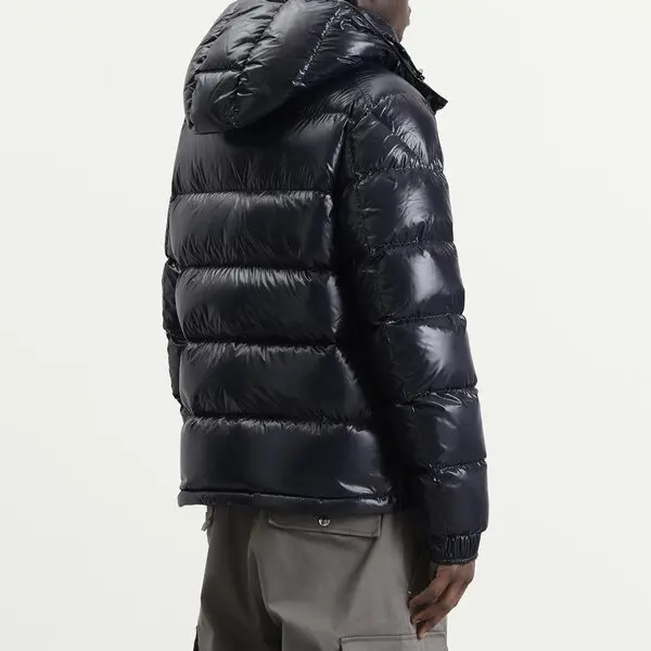 Moncler Maya Down Jacket With Glossy Finish - Navy