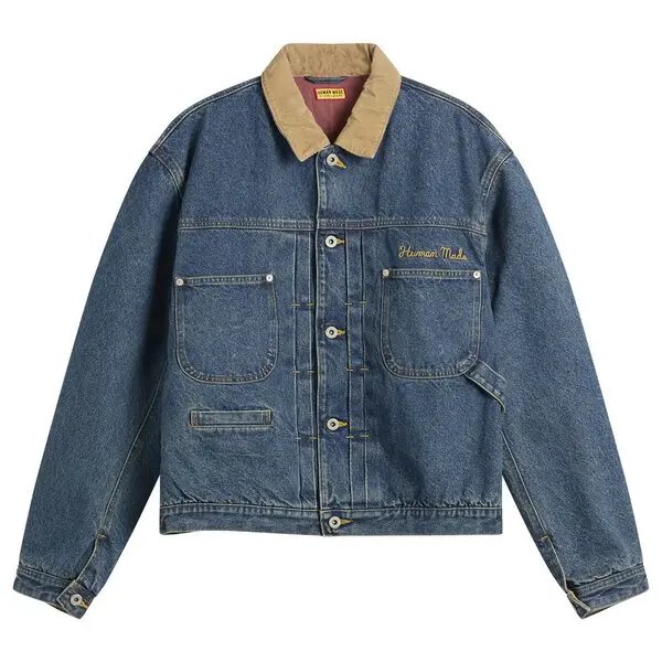 HUMAN MADE Corduroy Collar Denim Jacket - Indigo