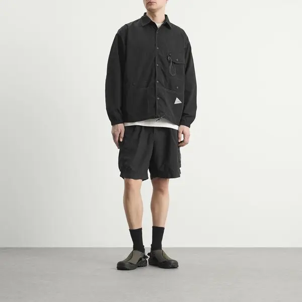 AND WANDER Crinkled Nylon Shirt Jacket