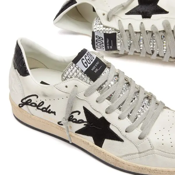 GOLDEN GOOSE Ball Star Distressed Leather Sneakers