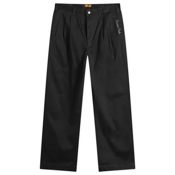 HUMAN MADE Double Pleated Wide Chino Pants - Black