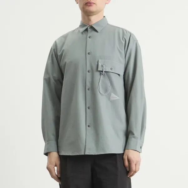AND WANDER Dry Breathable Shirt - Blue Grey