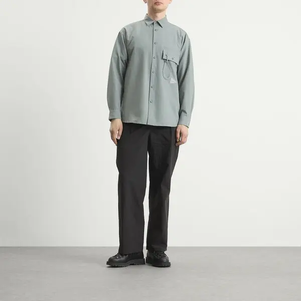 AND WANDER Dry Breathable Shirt - Blue Grey