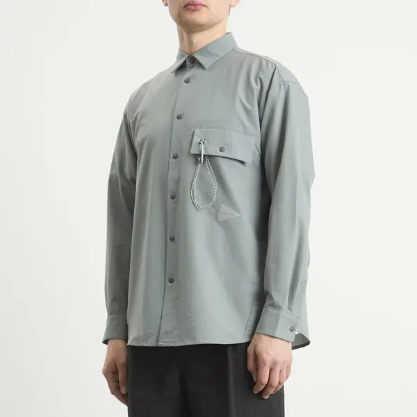 AND WANDER Dry Breathable Shirt - Blue Grey