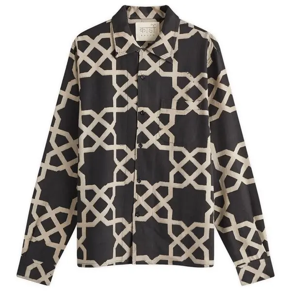 KARDO Chintan Block Print Shirt - Black