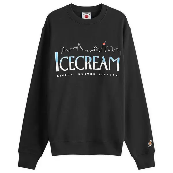 ICECREAM Cityscape Crewneck - Black