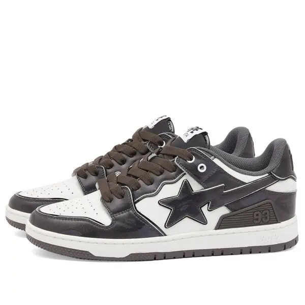 A BATHING APE Camo Leather Sk8 Sta Sneaker