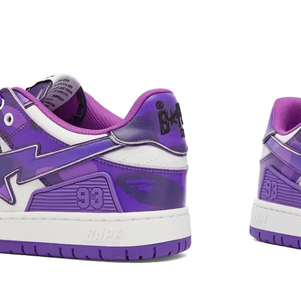 A BATHING APE Camo Leather Sk8 Sta Sneaker