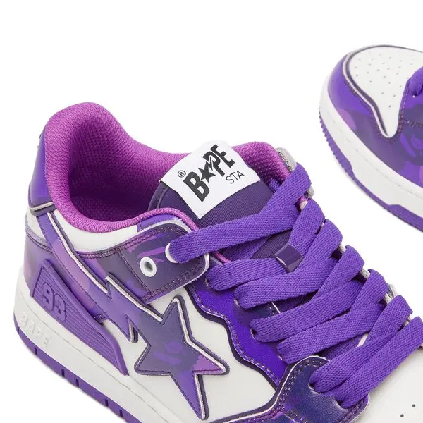 A BATHING APE Camo Leather Sk8 Sta Sneaker