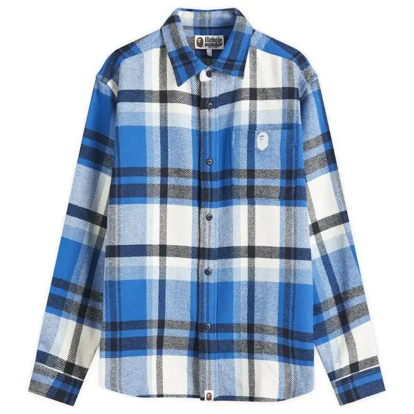 A BATHING APE Checked Overshirt - Blue