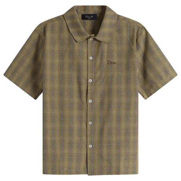 DIME Plaid Short Sleeve Shirt - Brown