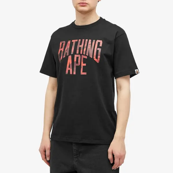 A BATHING APE Colour Camo Bathing Ape T-shirt - Black