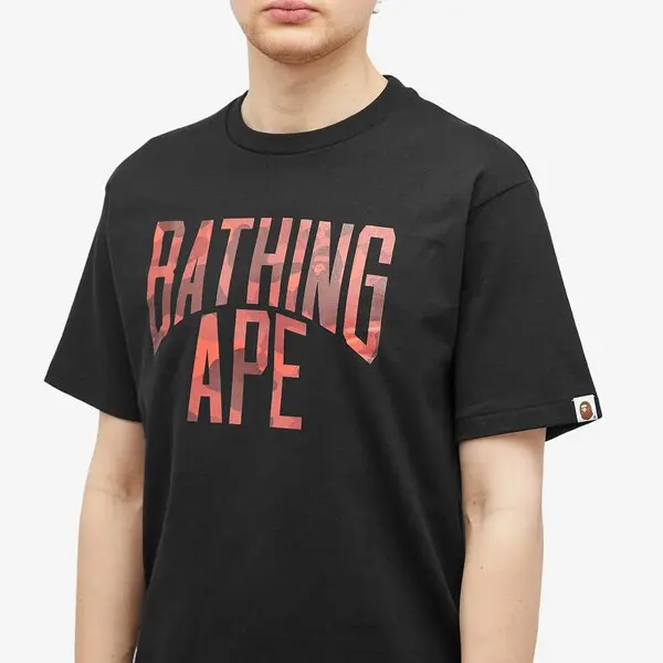 A BATHING APE Colour Camo Bathing Ape T-shirt - Black