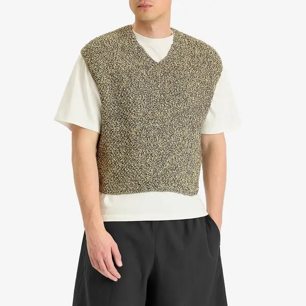 Auralee Cotton Cashmere Cord Knit Vest
