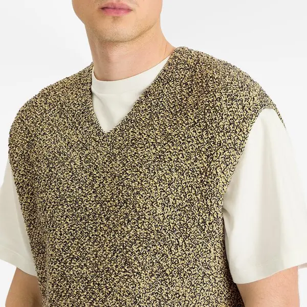 Auralee Cotton Cashmere Cord Knit Vest